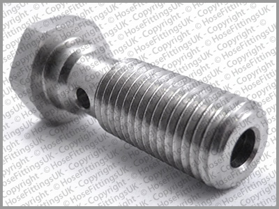 M12x1.25 12mm METRIC STAINLESS STEEL BANJO BOLT 31mm Long Brake Hose ...